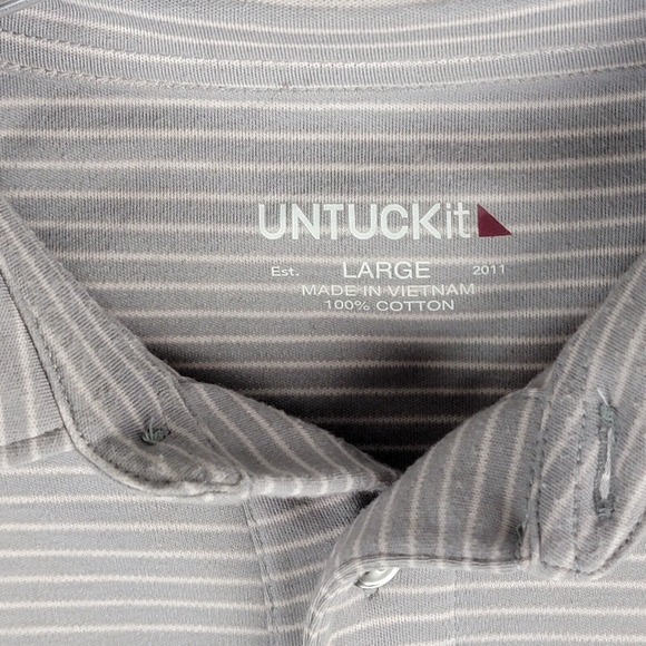 UNTUCKit | Shirts | Untuckit Large Regular Axios Striped Golf Polo ...